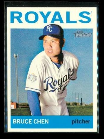 2013 TOPPS HERITAGE Baseball Trading Card #66 BRUCE CHEN Kansas City ...