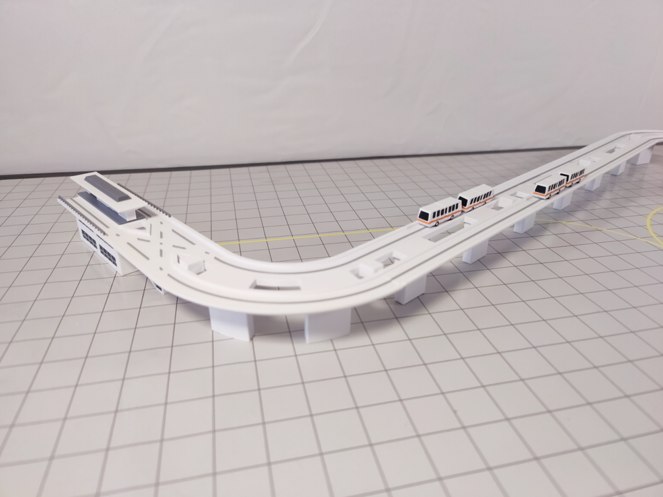 Airport APM AUTOMATED PEOPLE MOVER Sky Train Model 1:400 Scale Airport ...