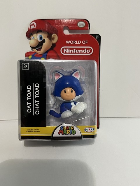 2016 Blue Cat Toad Figure Super Mario 3d World of Nintendo Jakks ...