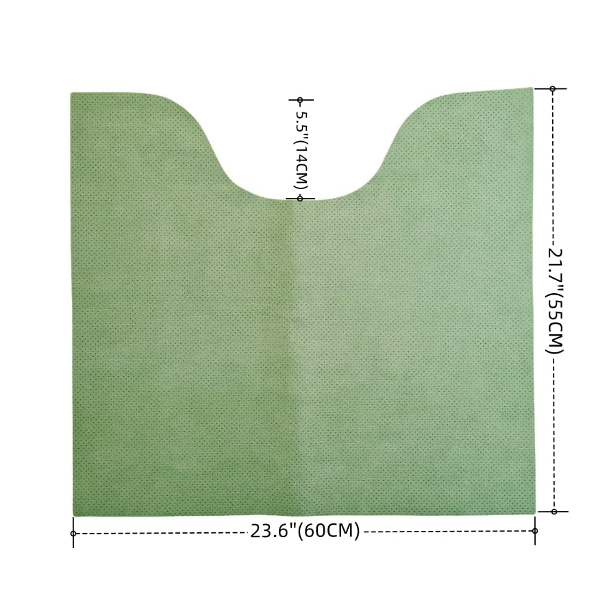 Green Disposable Toilet Mats 25-Pack U-Shape Pee Pads Potty Training No ...