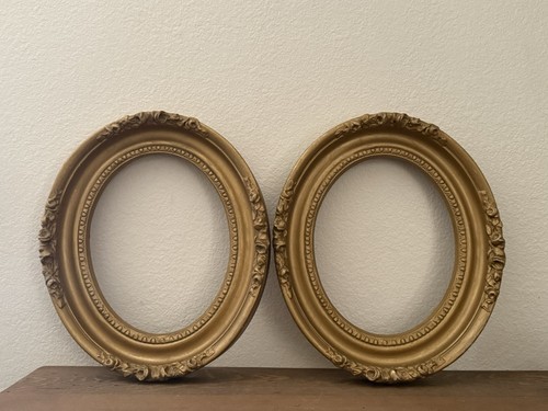 Pair Of Victorian Ornate Gold OVAL Picture Frame GALLERY WALL 8x10 | eBay