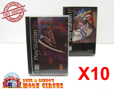 10x PLAYSTATION ONE PS1 TALLBOX GAME CLEAR PROTECTIVE BOX PROTECTOR ...
