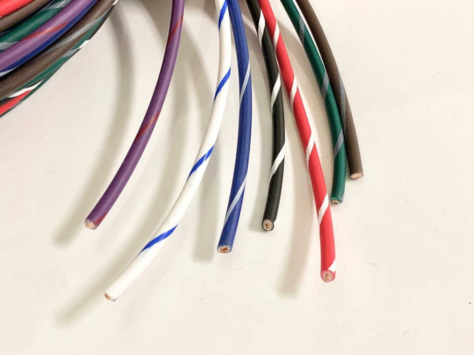 AUTOMOTIVE WIRE - 12 GAUGE GA HIGH TEMP GXL WIRE 7 STRIPED COLORS - 25 ...