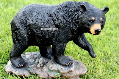 BLACK BEAR STATUE BEAR FIGURINE LARGE | eBay