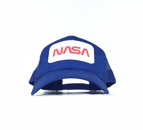 NASA Patch Logo Blue Meshback Baseball Cap Hat SnapBack Men’s Size | eBay