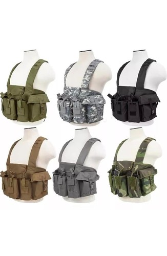 NcSTAR Tactical Adjustable Triple Magazine Pouch Chest Rig Vest Harness ...