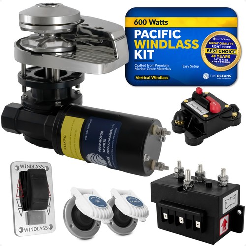 Vertical Windlass Kit, Boat Anchor Windlass Pacific 600 Watt, 12V DC | eBay