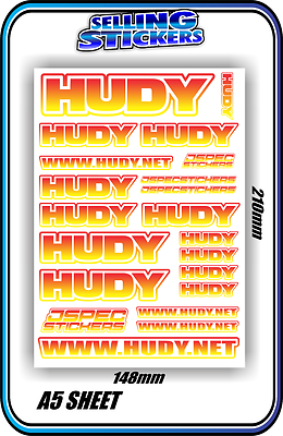 Hudy RC Hoja Pegatina herramienta de logotipo del patrocinador 1/12 1/ ...