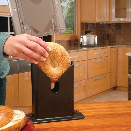 Hoan The Original Bagel Guillotine Universal Slicer, 9.25-Inch, White ...