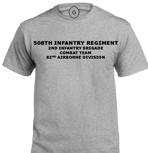508TH INFANTRY REGIMENT*82ND AIRBORNE * INDIVIDUAL UNIT PT SHIRT | eBay