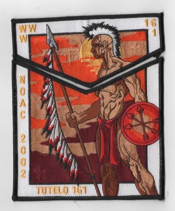 OA Tutelo Lodge 161 2002 NOAC Flap Set BLK Bdr. BRMC 599, VA [KY-4546 ...