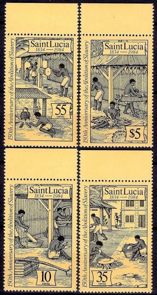 St Lucia 1984 Slavery Abolition Emancipation Crafts Arts 4v set MNH/2 ...