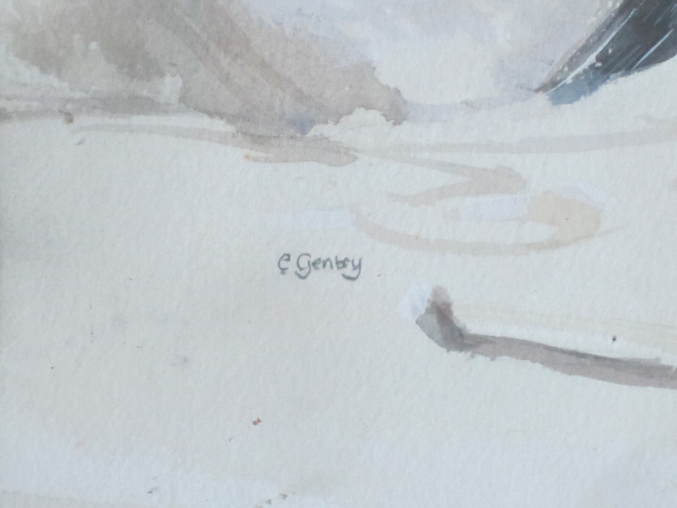 Original Watercolour of a Peregrine Falcon on cliff edge by Edward (Ted ...