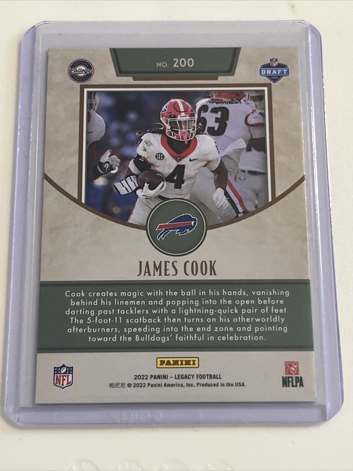 2022 Panini Legacy Bronze 35/100 JAMES COOK ROOKIE CARD #200 Buffalo ...