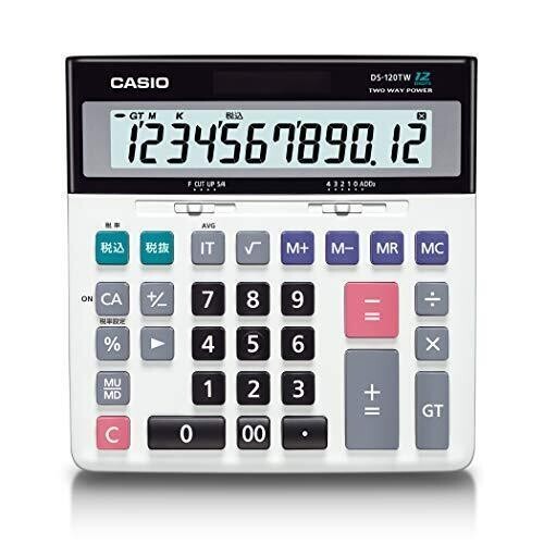 Casio standard calculator type 12 digit DS-120TW desktop type | eBay