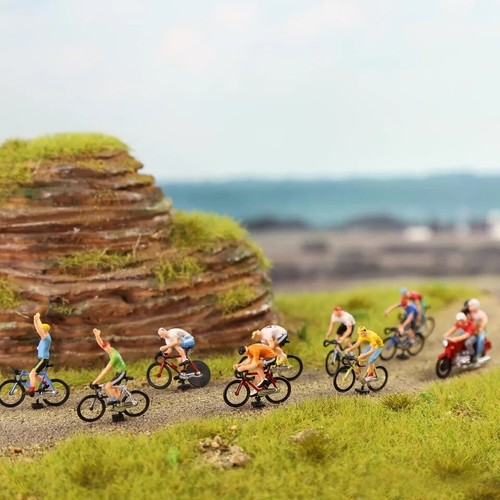 Cycling cyclist miniature 1:87 Figure bicycle racing little People Bike ...