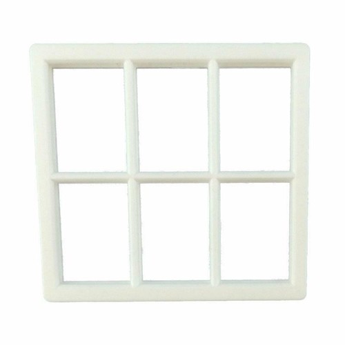 Dollhouse White Plastic Georgian Window Frame 6 Pane Miniature DIY ...