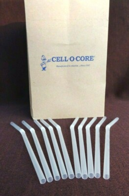 Cell-O-Core Clear 7-75" Unwrapped Flex Straws - 1 Pack of 400 Straws | eBay