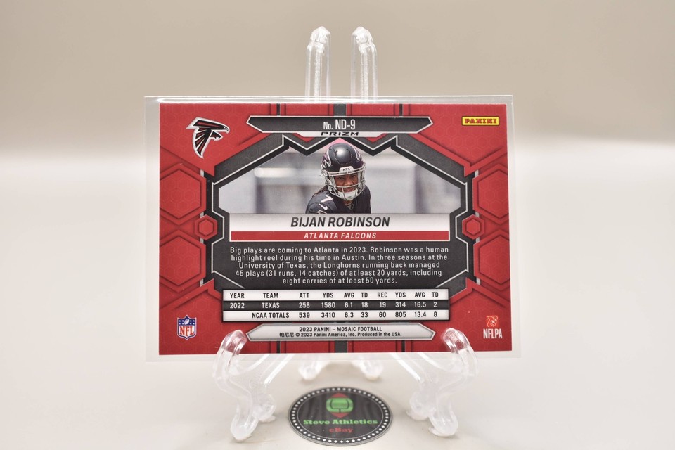 Bijan Robinson Falcons 2023 Panini Mosaic NFL Debut Pink Camo Rookie RC ...