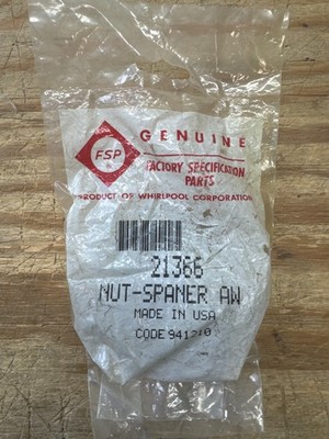 Genuine OEM Whirlpool FSP 21366 Top Load Washer Spanner Nut - Silver | eBay