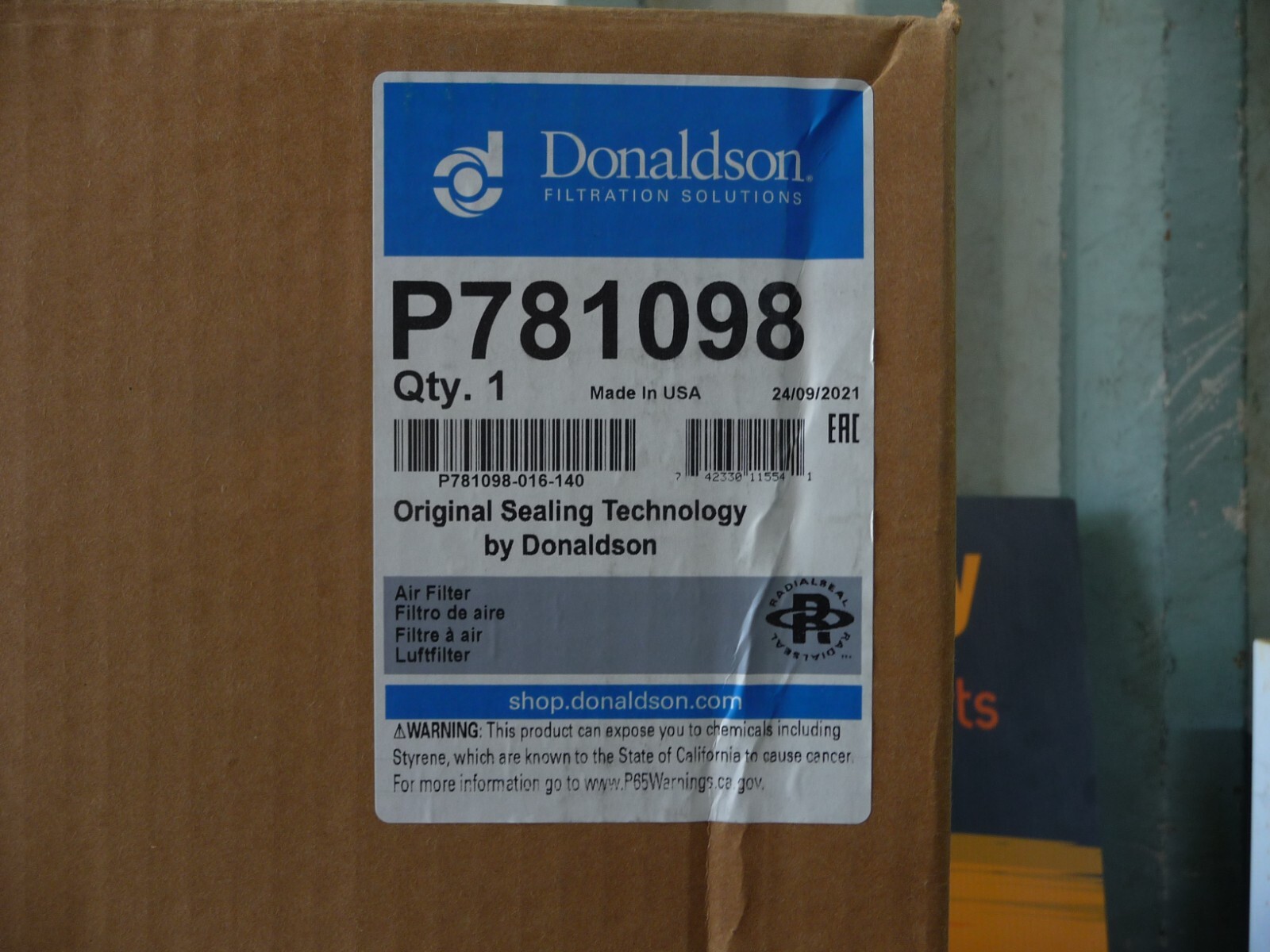 DONALDSON P781098 - Air filter cross reference