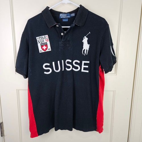 Vintage Polo Ralph Lauren Suisse #10 Big Pony Rugby Chief Keef Shirt ...
