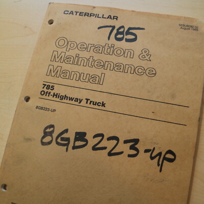 CAT Caterpillar 785 Dump Truck Owner Operation Operator Maintenance ...