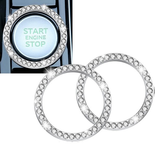 1pc Car Button Start Switch Diamond Ring For Car Bling Decoration ...