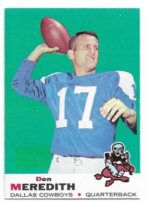 DON MEREDITH 1969 Topps Football card #75 Dallas Cowboys EX+/EX | eBay