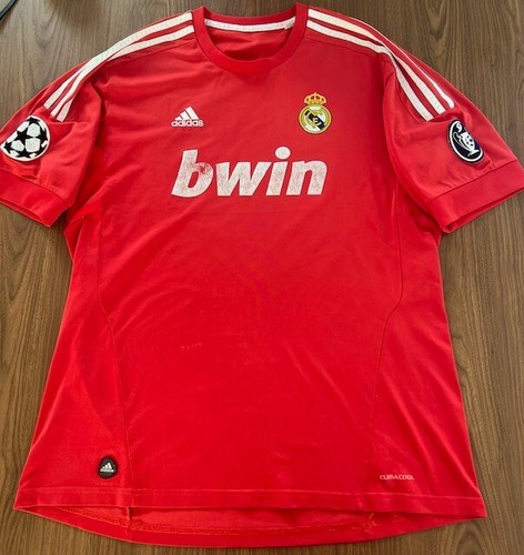 Jersey Adidas Real Madrid 2011-2012 Authentic Red CL Third Soccer Size ...