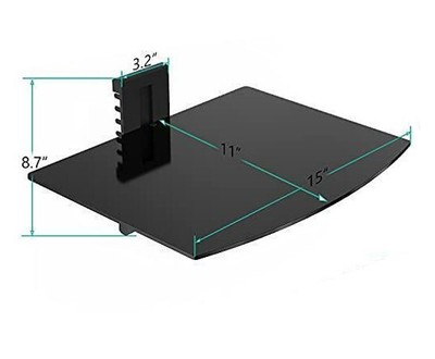 WALI CS201B Floating Entertainment Center Shelves Universal DVD Mount ...