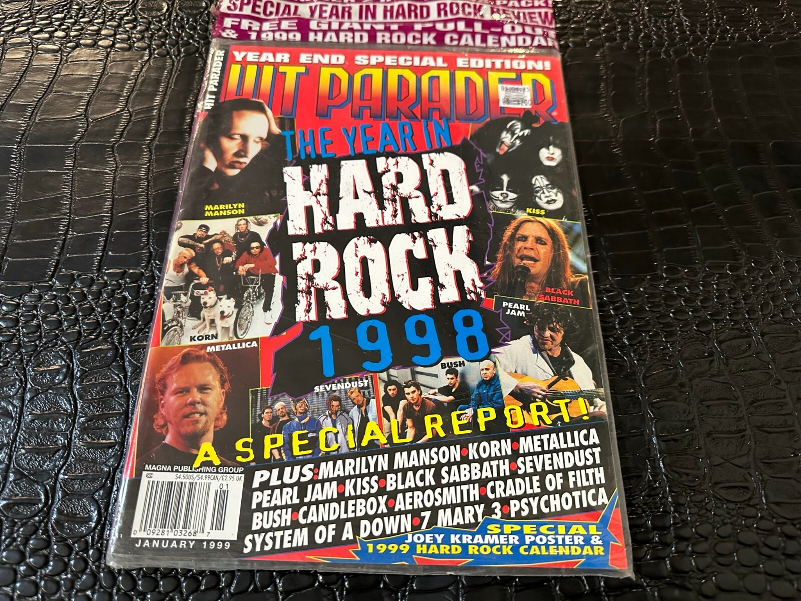 JANUARY 1999 HIT PARADER music magazine(SEALED-UNREAD) KISS - BLACK ...