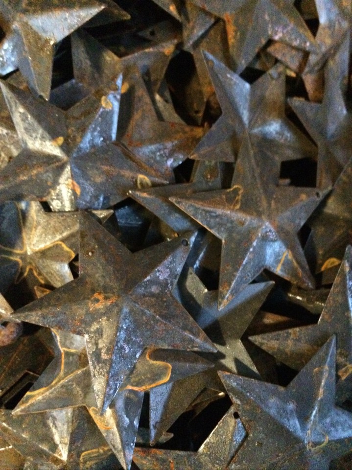 Lot 50 Rusty Black Barn Stars Star 2.25 in 2 1/4" Primitive Country ...