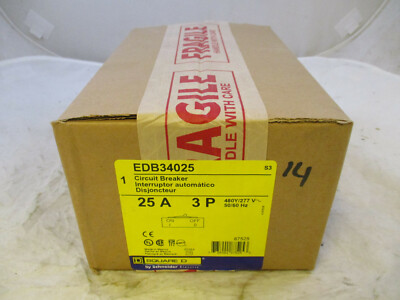 SQUARE D EDB34025 3 POLE 25A 480V CIRCUIT BREAKER *SAMEDAY SHIP ...