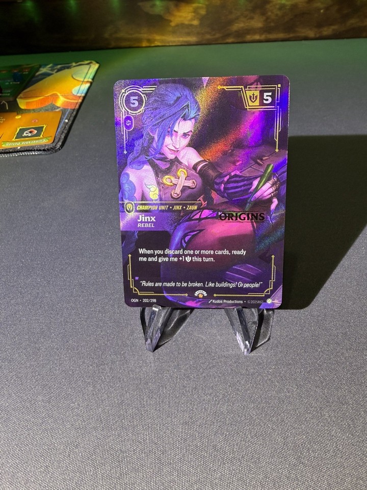Riftbound Jinx Rebel Champion Launch Origins Stamped Promo Foil 202/298 ...