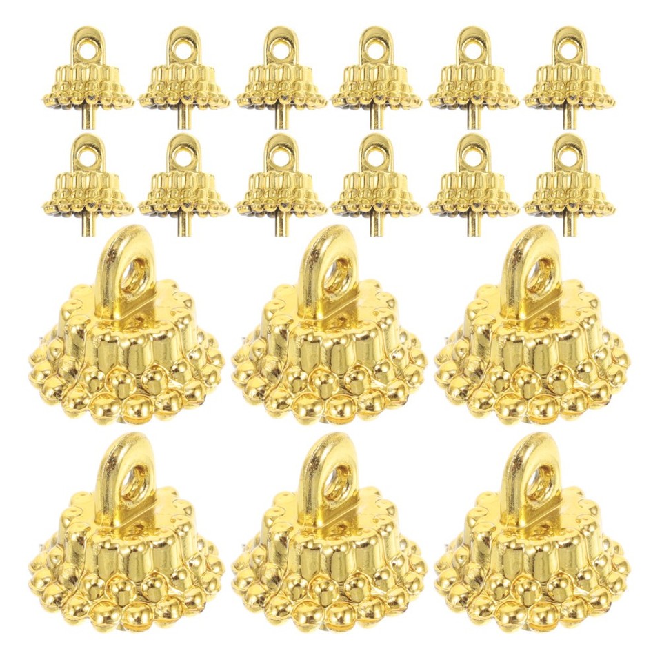 100 Pcs Plastic Christmas Ornament Caps Replacement for Disco Ball ...