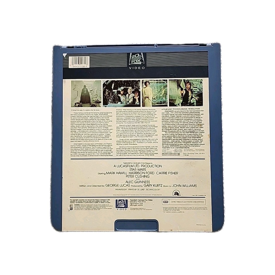 Star Wars: A New Hope (1977) Vintage RCA CED SelectaVision Videodisc | eBay
