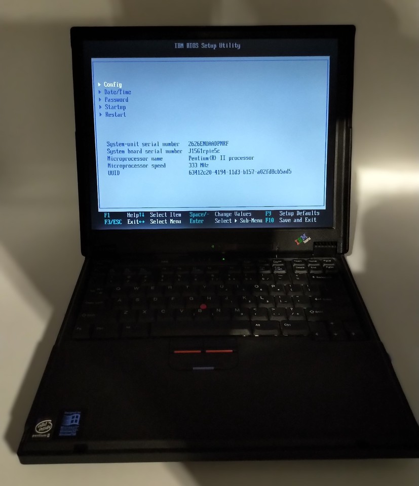 RARE VINTAGE IBM ThinkPad 390E Pentium II 333 MHz 256 RAM -Battery ...