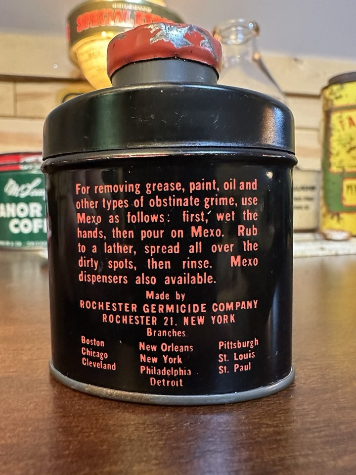 Mexo Powdered Hand Cleanser Vintage Rare Sample NOS Tin Beautiful ...