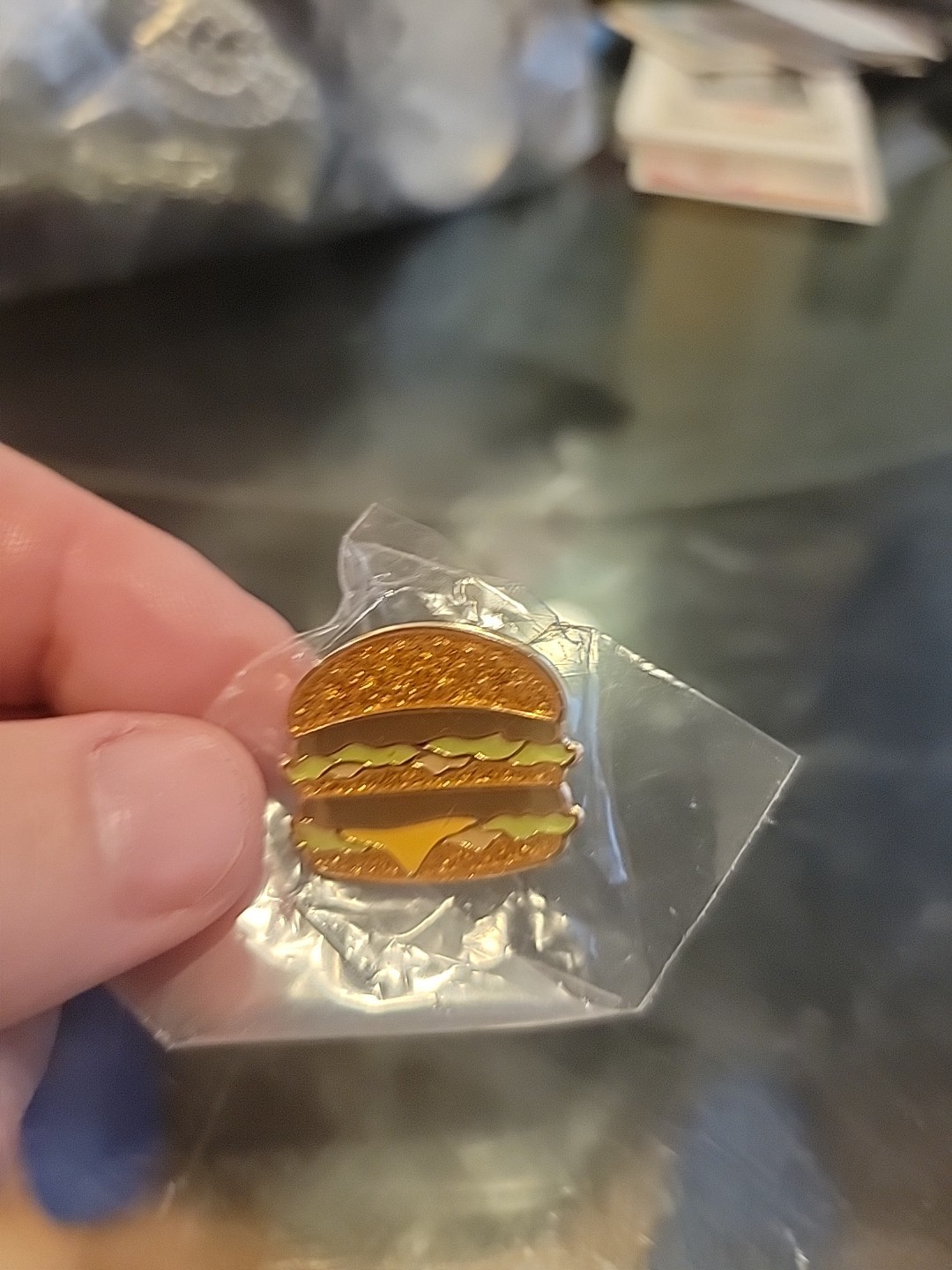 McDonald's Glitter Big Mac Fast Food Employee Enamel Promo Pin NOS New ...