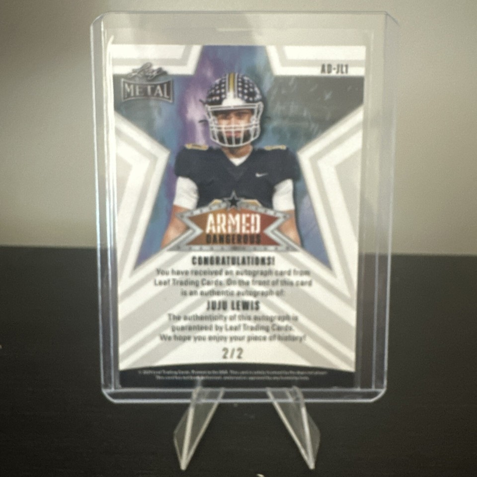 JULIAN JUJU LEWIS 2024 Leaf Metal AUTOGRAPH /2 Armed & Dangerous AUTO ...