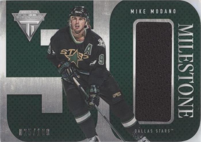 2013-14 Panini Titanium - Milestone Goal Scorer Memorabilia Mike Modano ...