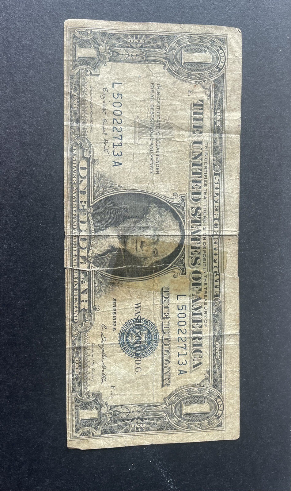 1957 Rare Blue Note $1 Dollar Bill Silver Certificate Series A | eBay