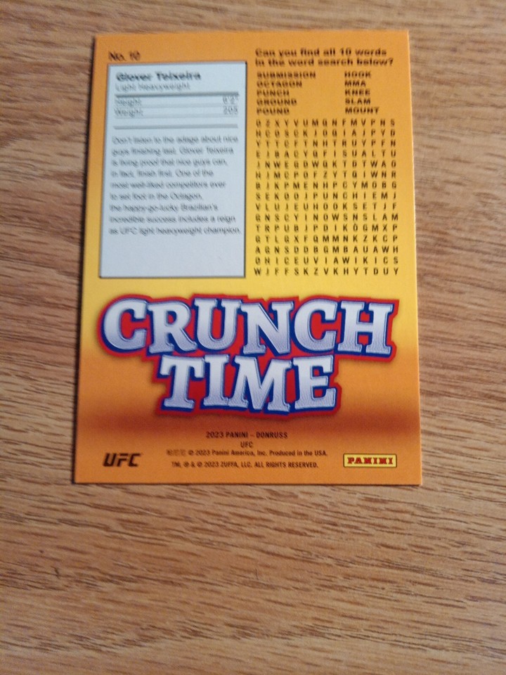 2023 Donruss UFC Crunch Time Glover Teixeira #10 | eBay