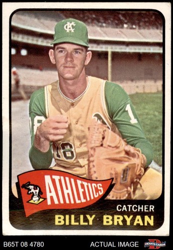 1965 Topps #51 Bill Bryan Athletics 3.5 - VG+ | eBay