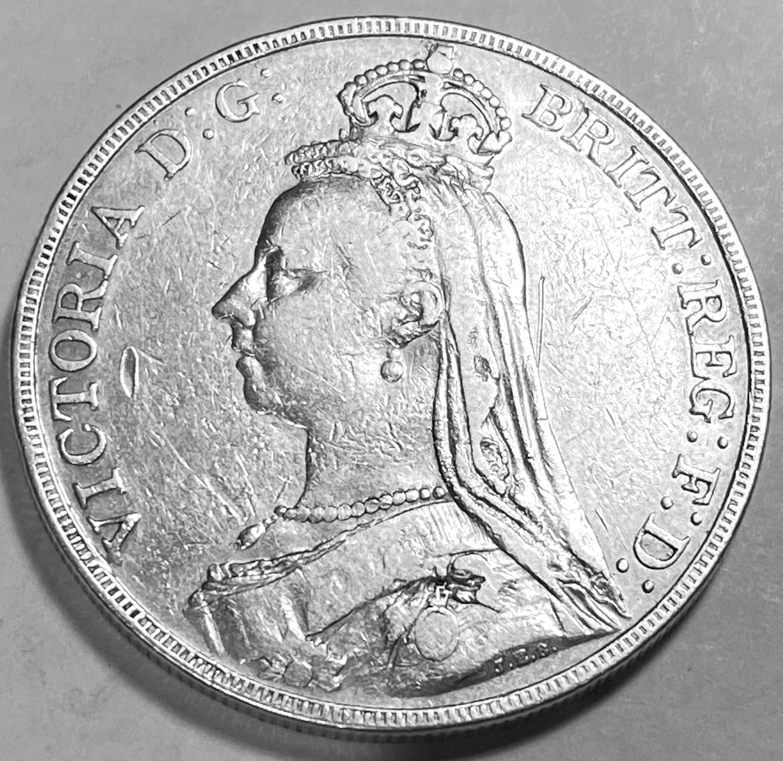 1889 Crown GREAT BRITAIN Queen Victoria World Silver Coin Choice | eBay