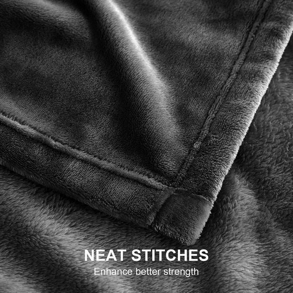 Luxury Fleece Throw Blanket All Seasons Plush Mink Fleece Bed Throw ...