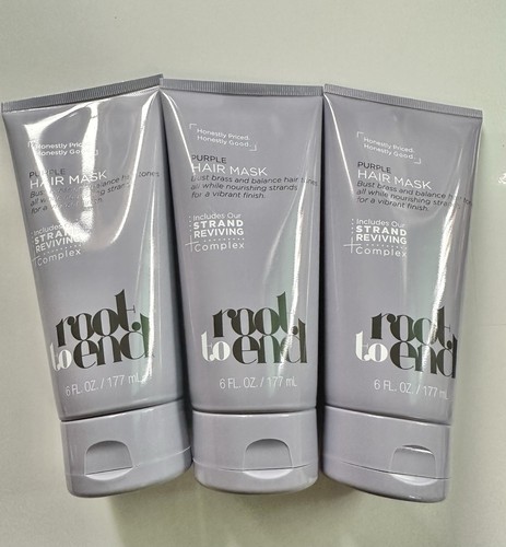 ROOT TO END Purple Hair Mask Strand Reviving Complex 6OZ Lot Of 3 New ...