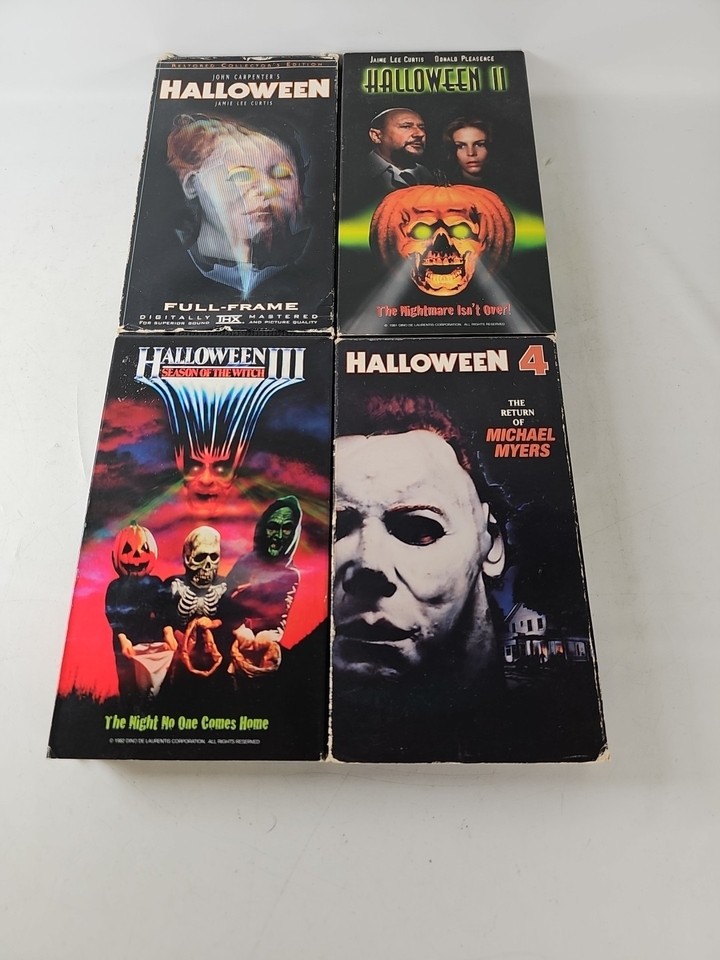 Halloween 1-4 VHS Bundle Slasher Michael Myers | eBay