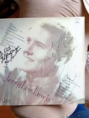 JERRY LEE LEWIS and KENNY LOVELACE Genuine Signed LP VINYL Fabulous ...